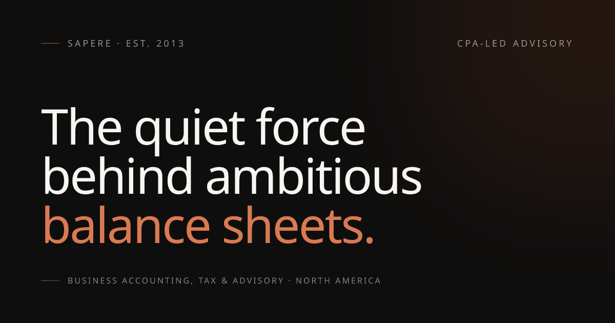Sapere | Business Accounting, Tax & IT Advisory in North America